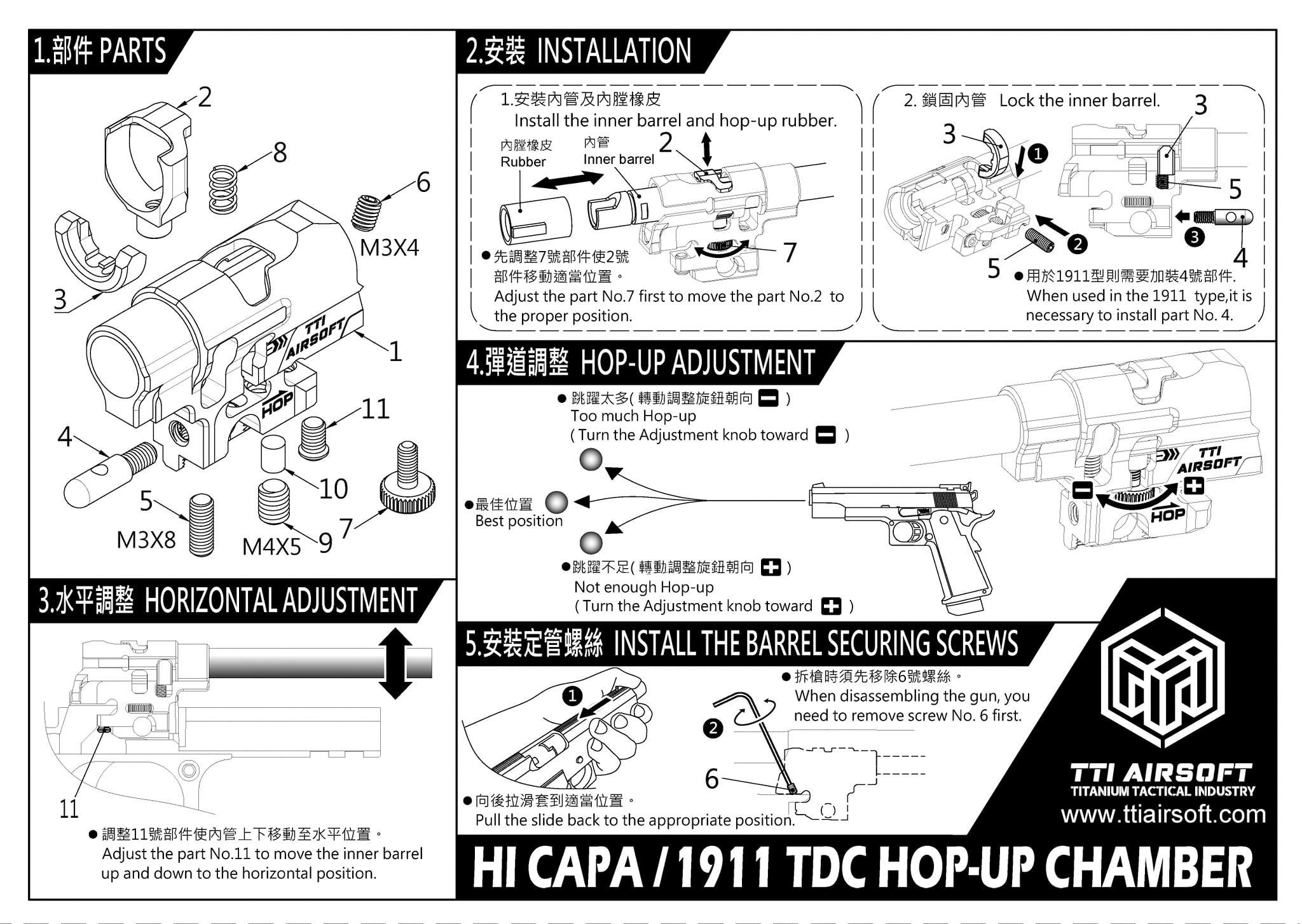 For TM HiCapa : CNC TDC Hop-Up Chamber Infinity for Marui and Vorsk Hi ...